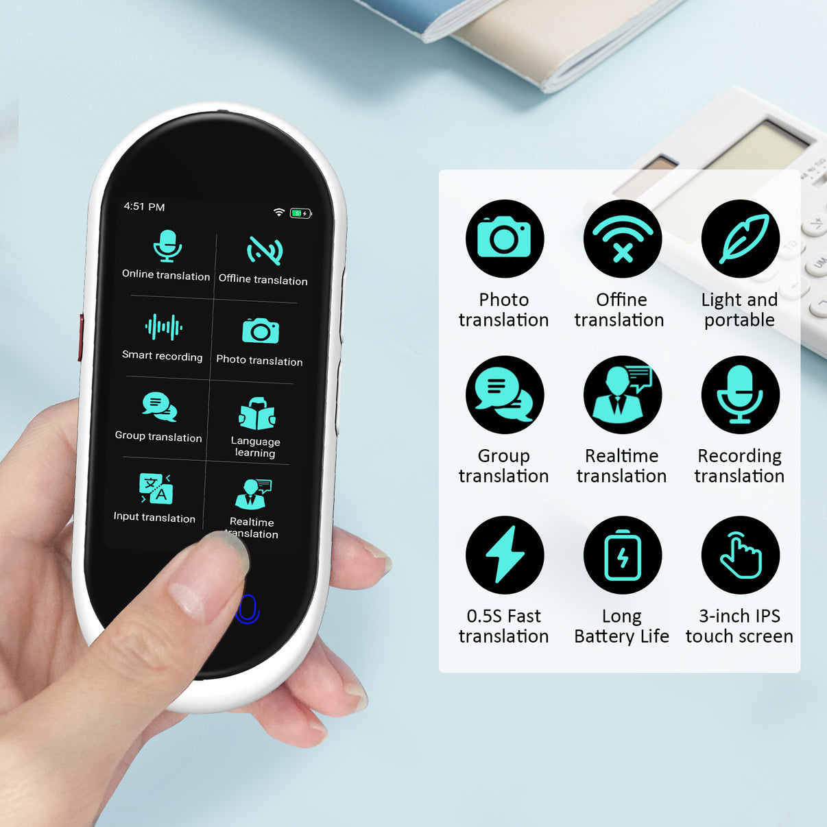 Vormor Z8 Language Translator Device 138 National Languages Intelligen